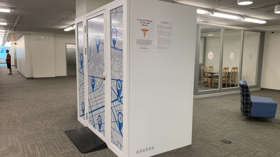 » Telehealth Booth at Central Library Provides Quiet Place for Video ...