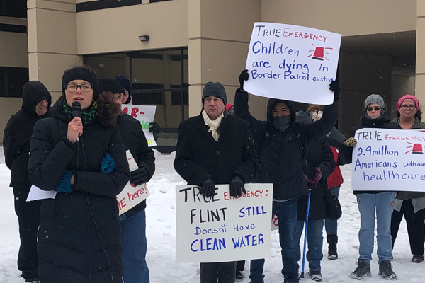 » Protestors Rally Against “Fake National Emergency”